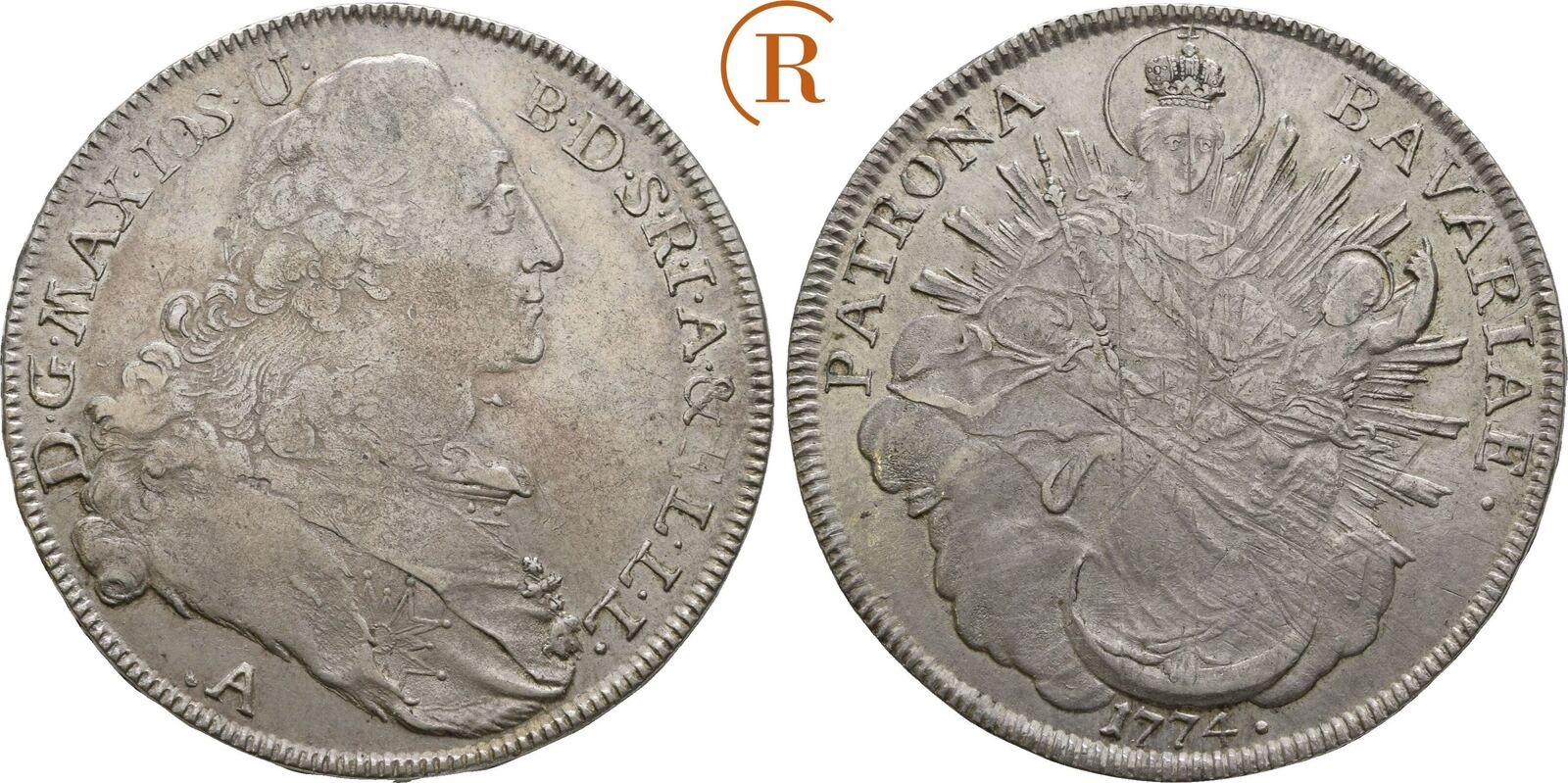 Bayern: Taler Madonnentaler Amberg 1774 A Maximilian III. Joseph, 1745 ...