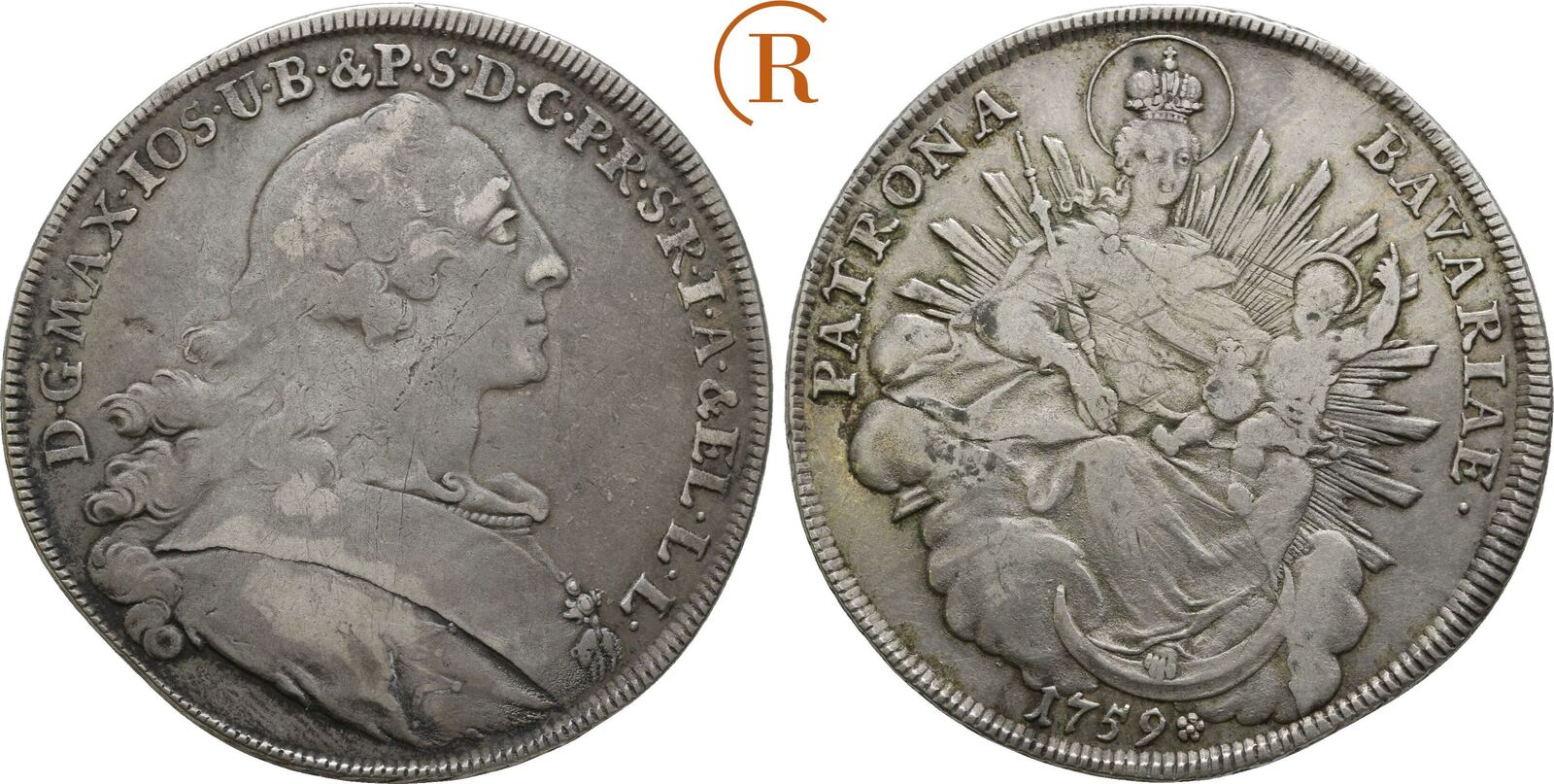 Bayern: Taler Madonnentaler München 1759 Maximilian III. Joseph, 1745 ...
