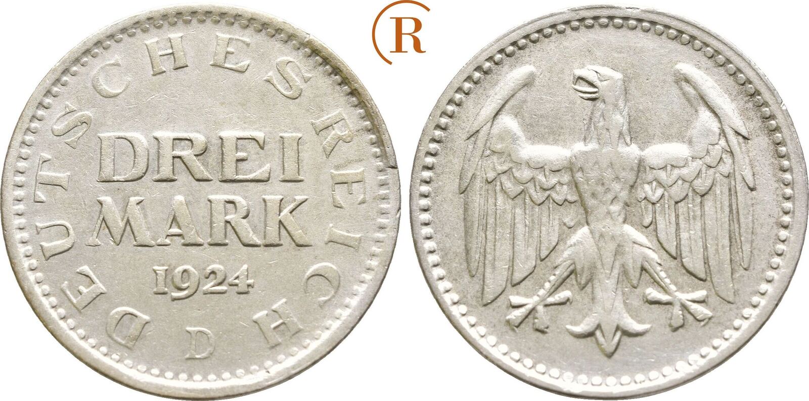Weimarer Republik: 3 Mark 1924 D ss+ | MA-Shops