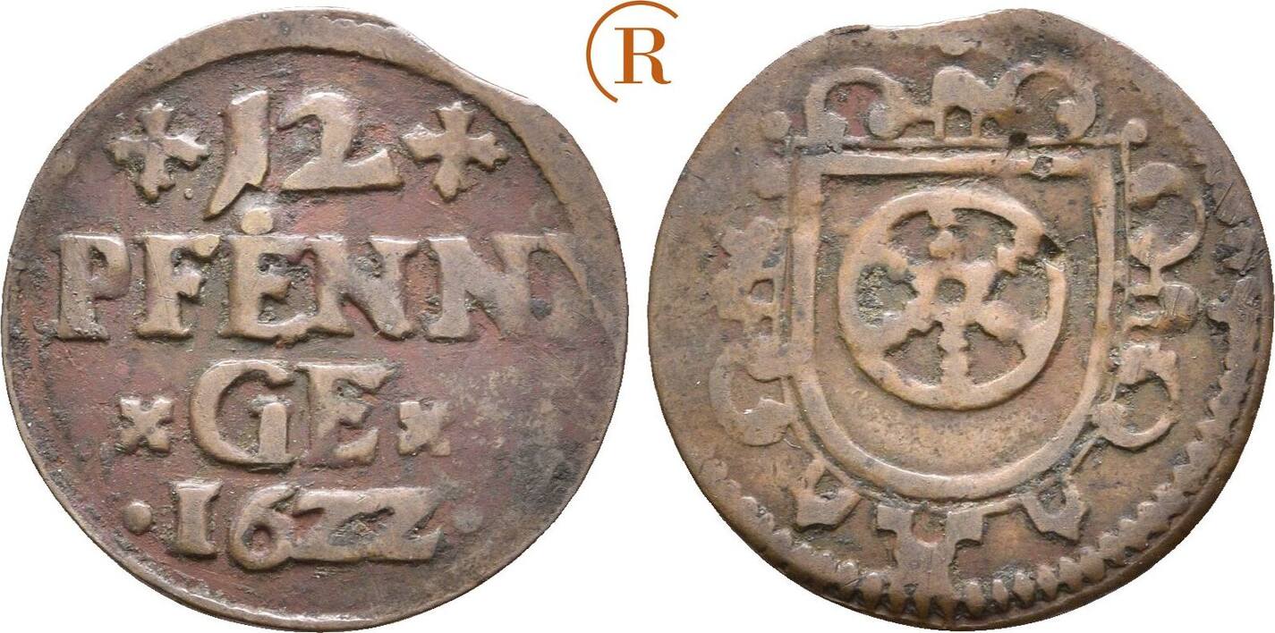 Erfurt Stadt: 12 Pfennig 1622 ss | MA-Shops