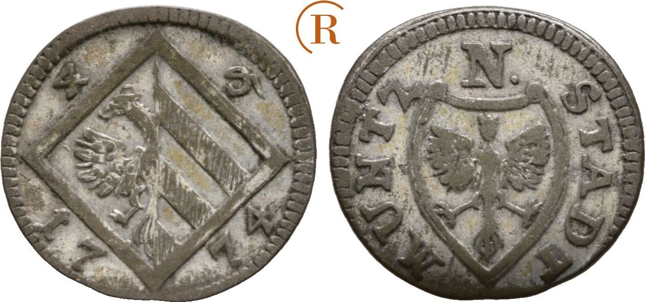Nürnberg Stadt: 4 Pfennig 1774 ss | MA-Shops