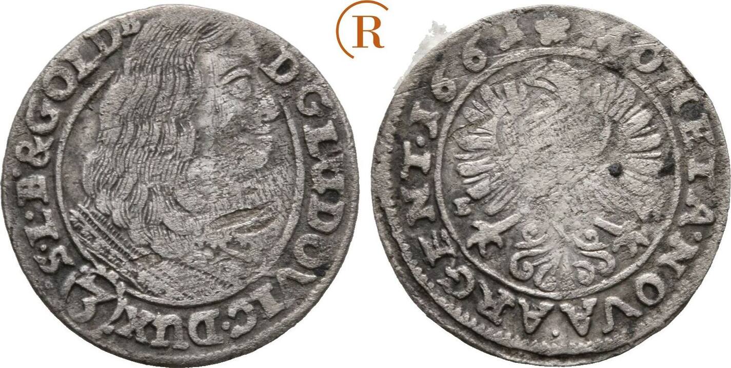 Schlesien Liegnitz Brieg: 3 Kreuzer 1661 Ludwig, 1653-1663: ss | MA-Shops