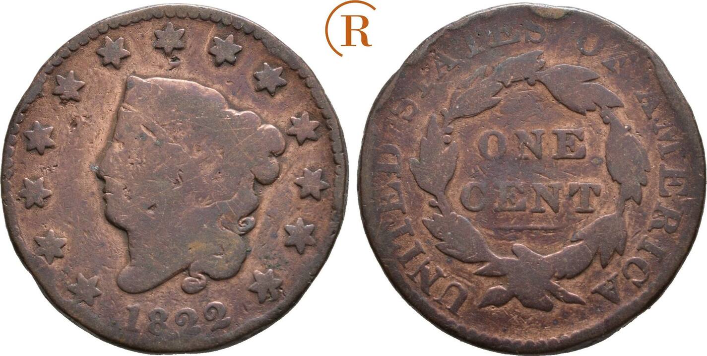 USA: 1 Cent 1822 ss-s | MA-Shops