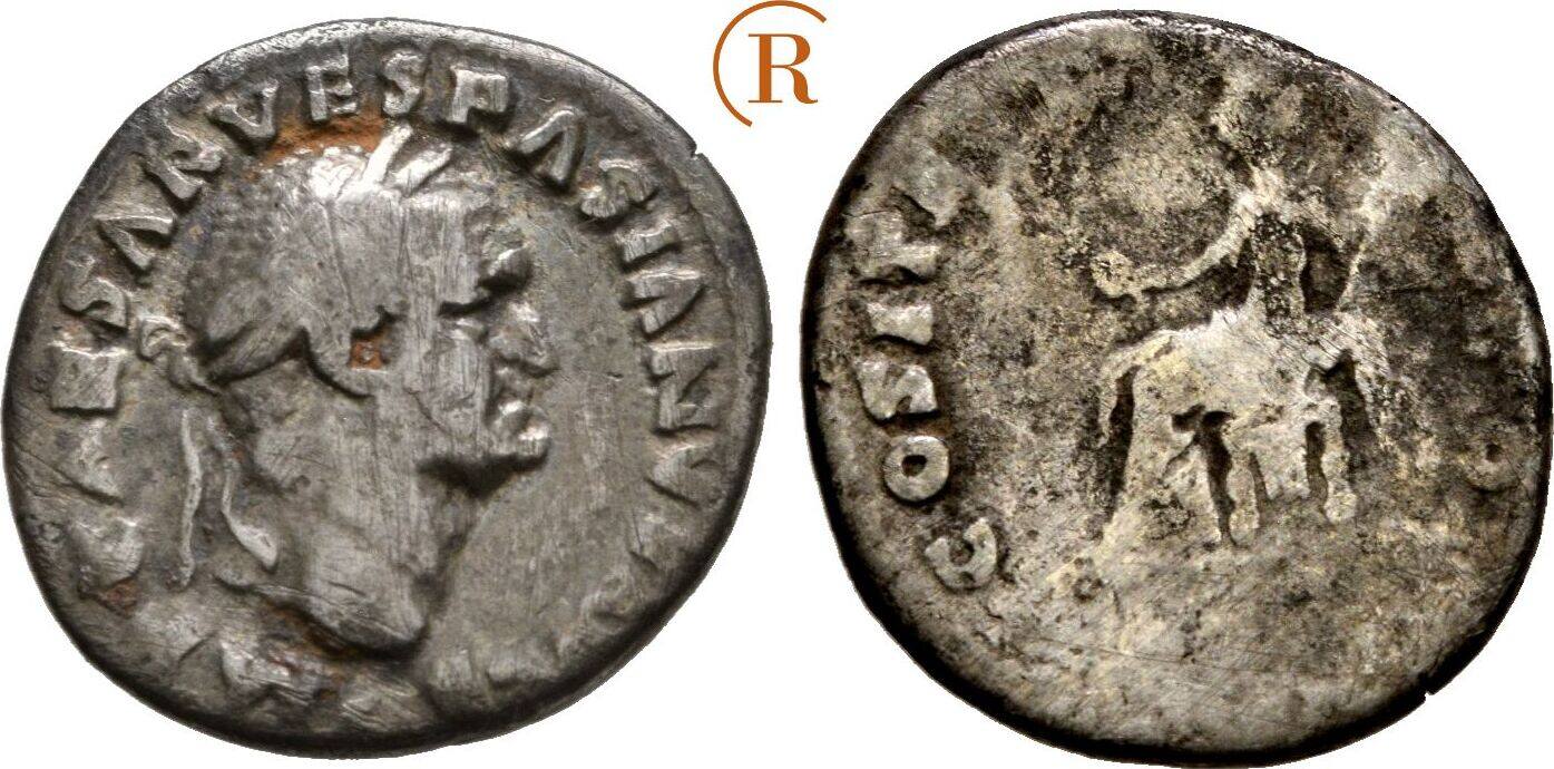 Antike. Römisches Kaiserreich: Denar Vespasianus, 69-79: ss-/s | MA-Shops