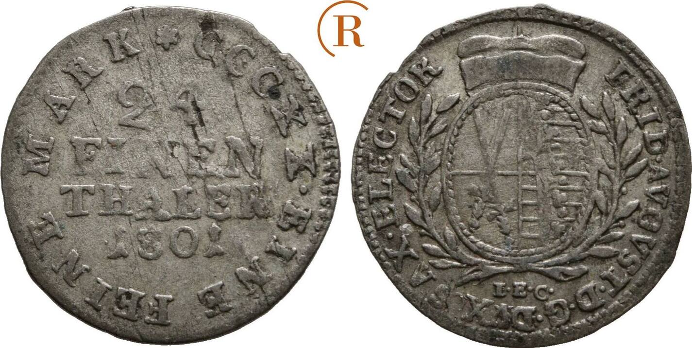 Sachsen: 1/12 Taler 1801 IEC Friedrich August III, 1763-1806: ss | MA-Shops