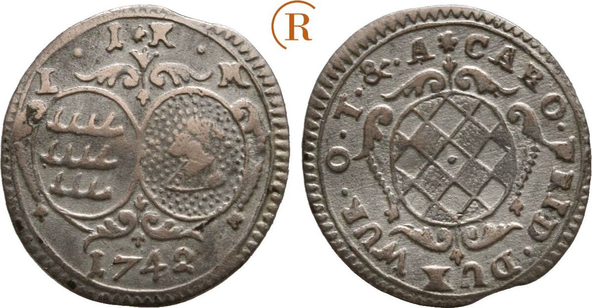 Württemberg: 1 Kreuzer 1742 Karl Friedrich, 1738-1744: ss | MA-Shops