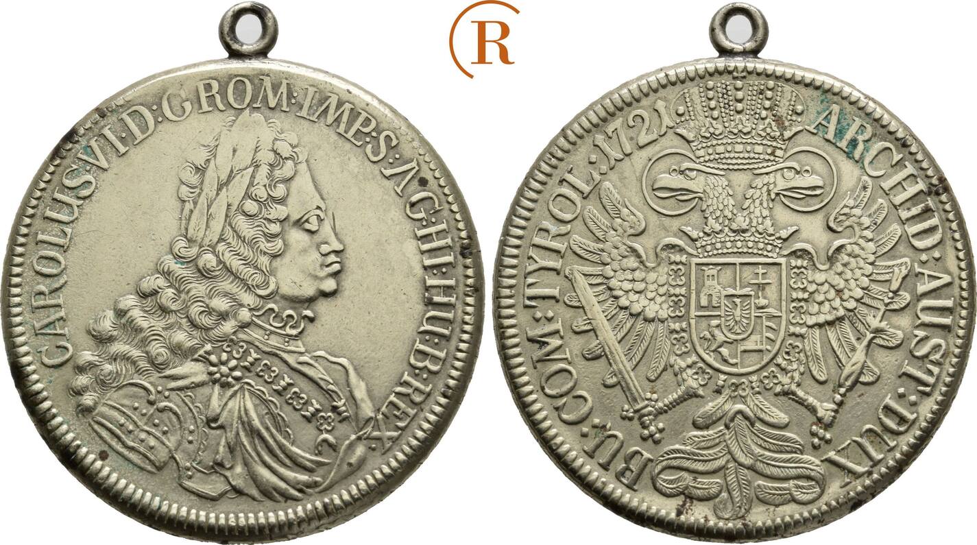Habsburg: Taler Hall Lauer Fälschung 1721 ( 19. Jhrh. ) Karl VI, 1711 ...