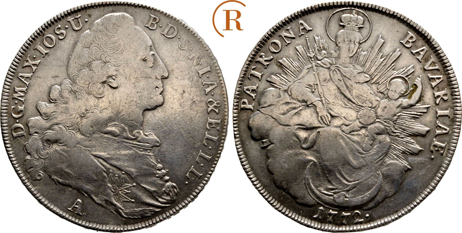 Bayern: Taler, Madonnentaler Amberg 1772 A Maximilian III. Joseph, 1745 ...