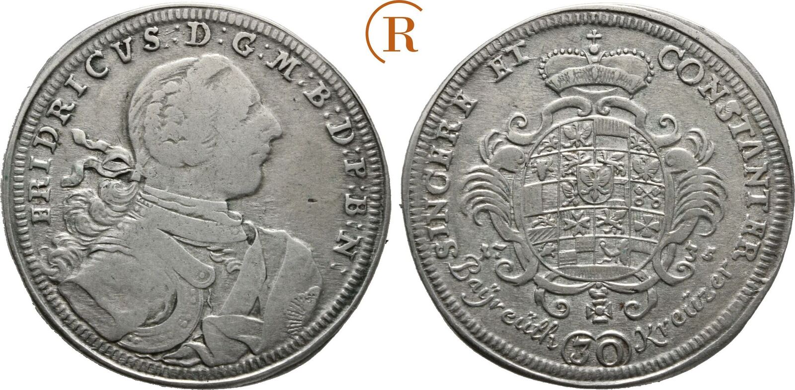 Brandenburg Bayreuth: 30 Kreuzer 1735 Friedrich, 1735-1763: ss | MA-Shops