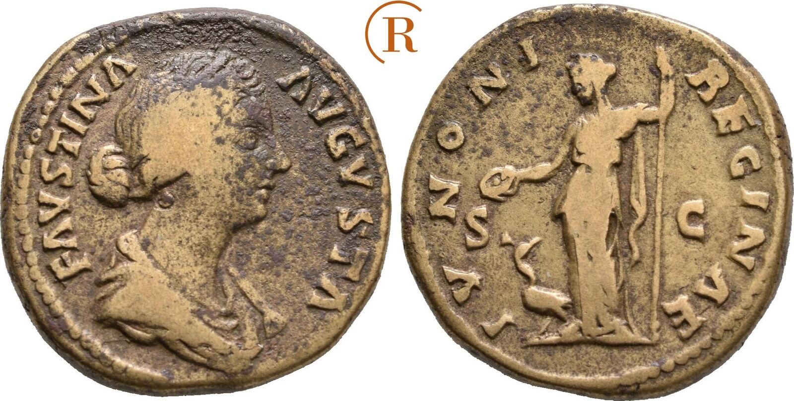 Antike. Römisches Kaiserreich: Sesterz Rom Faustina II, 147-176: ss | MA-Shops