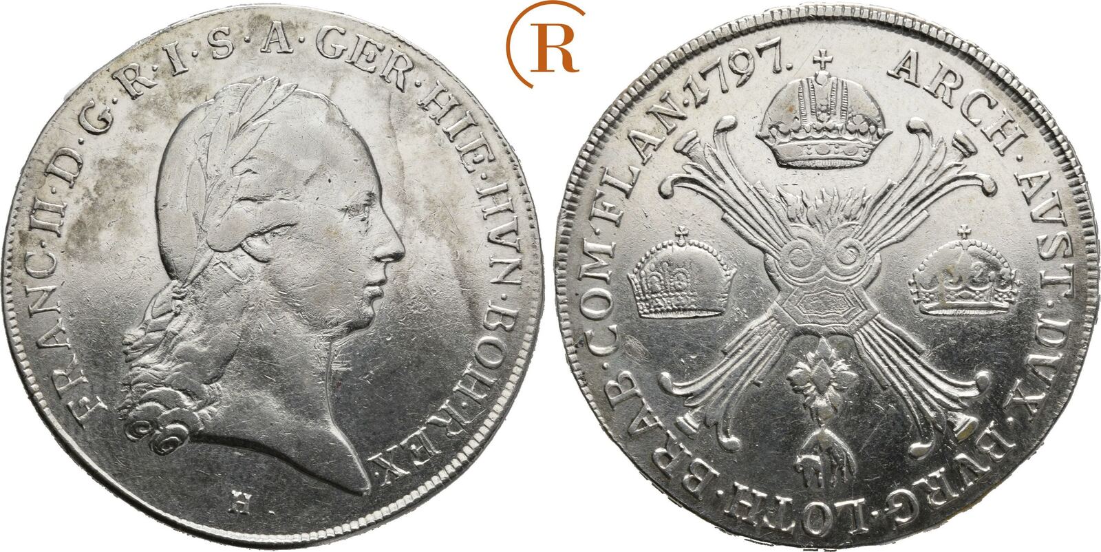 Habsburg: Kronentaler Günzburg 1797 H Franz II, 1792-1835: ss | MA-Shops