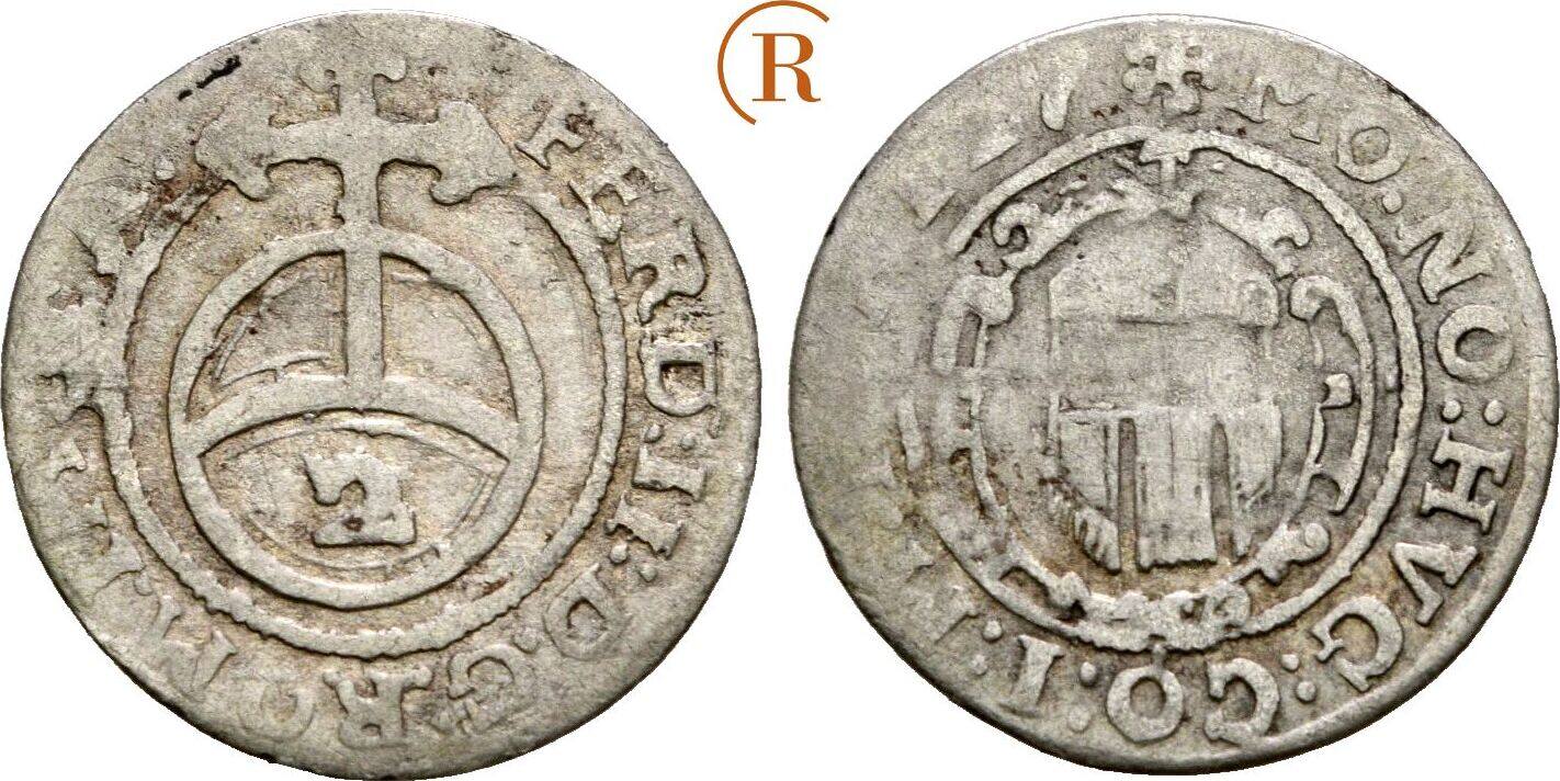 Montfort Grafschaft: 1/2 Batzen zu 2 Kreuzer 1627 Hugo IV, 1621-1662 ...