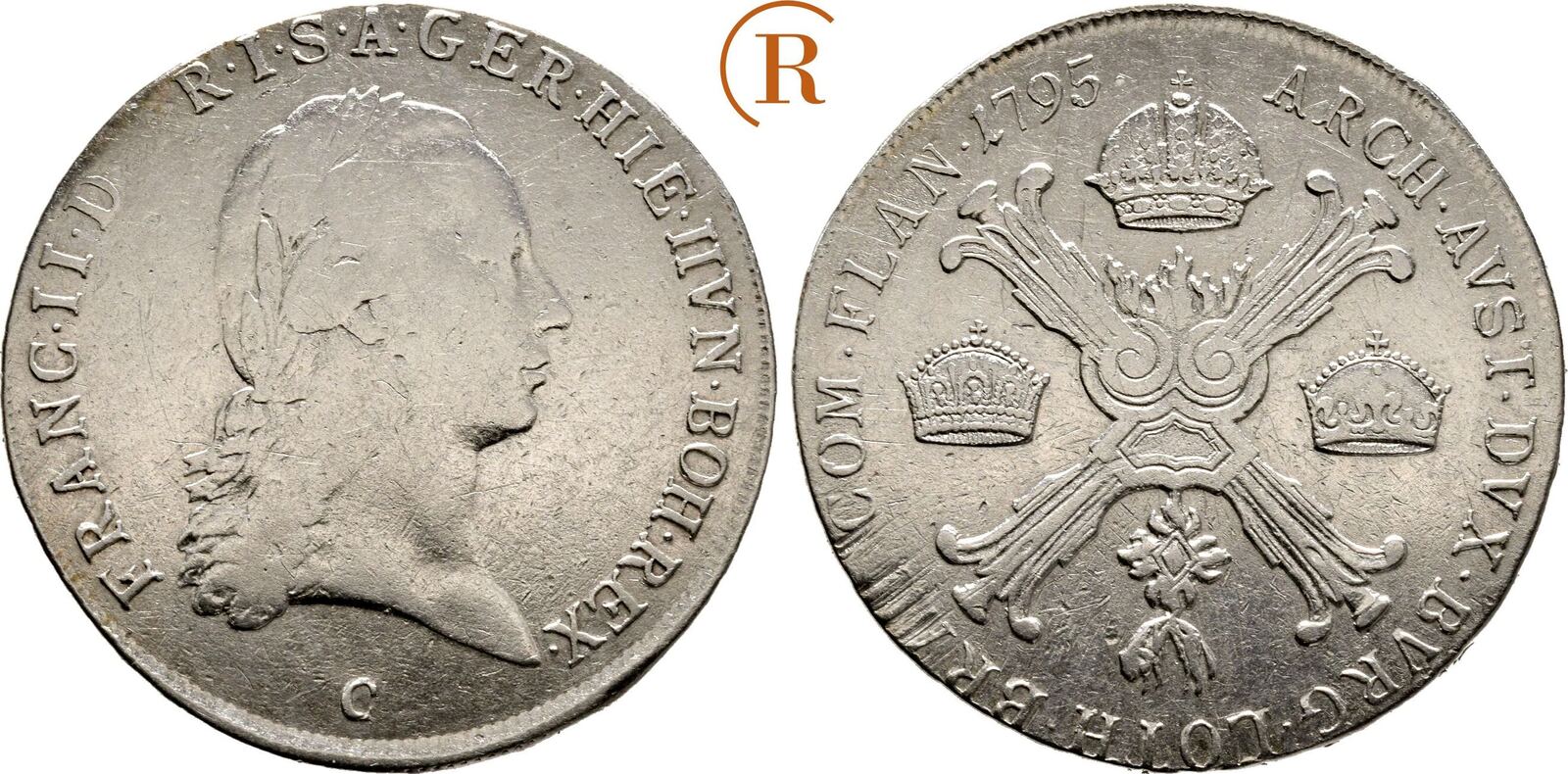 Habsburg: 1/2 Kronentaler Prag 1795 C Franz II, 1792-1835: ss justiert | MA-Shops