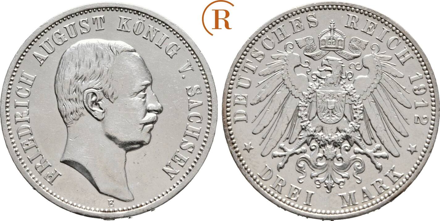 Kaiserreich: Sachsen: ss-vz 1912 E Friedrich August III, 1904-1918: ss ...