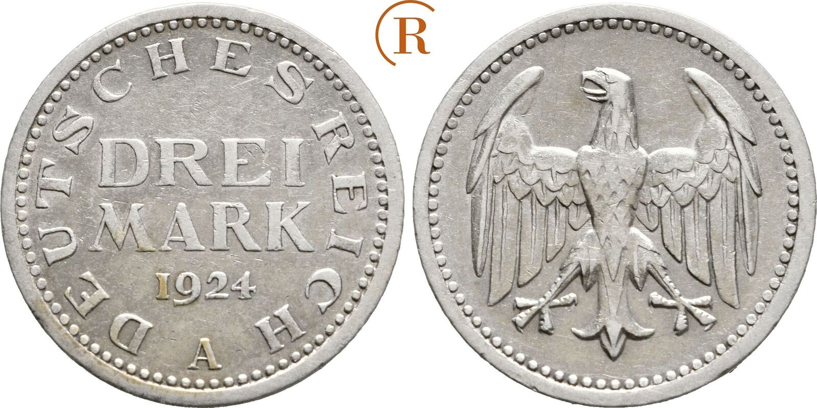 Weimarer Republik: 3 Mark 1924 A ss | MA-Shops