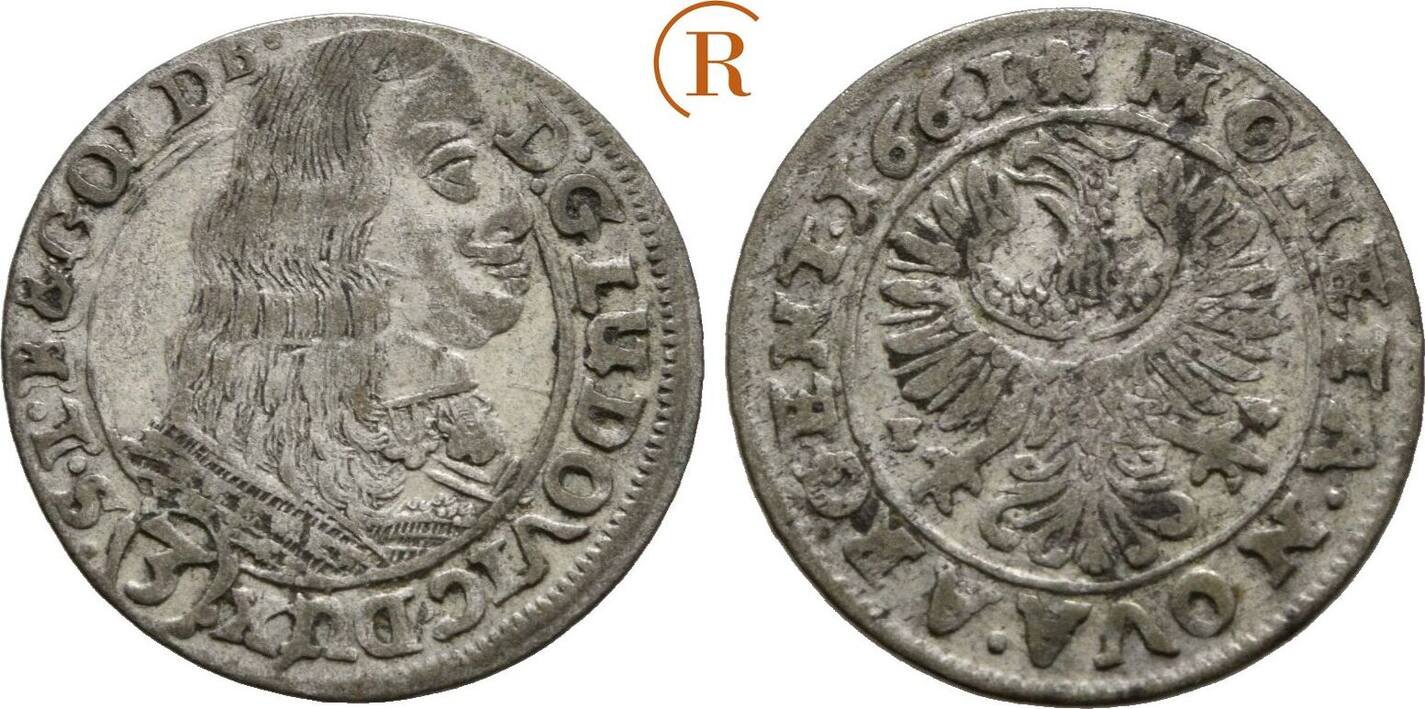 Schlesien Liegnitz Brieg: 3 Kreuzer 1661 Ludwig IV, 1653-1663: ss | MA ...