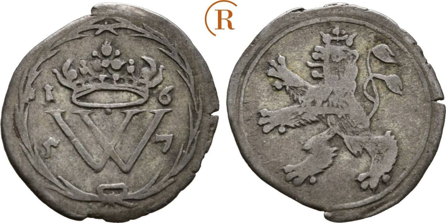Hessen Kassel: 1 Albus 1657 ohne Münzzeichen Wilhelm VI, 1637-1663: ss ...