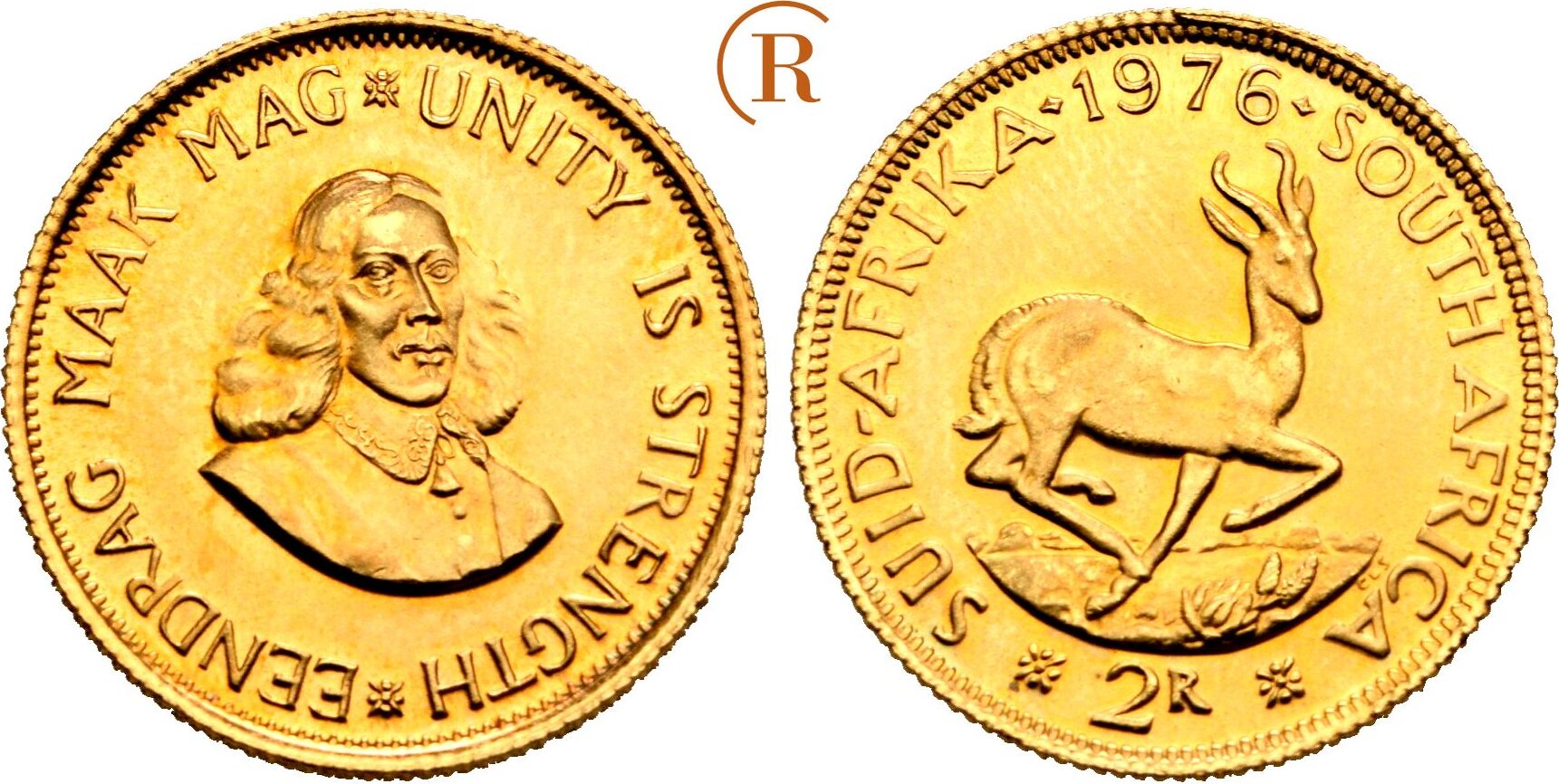 Südafrika: 2 Rand GOLD 1976 Stempelglanz | MA-Shops