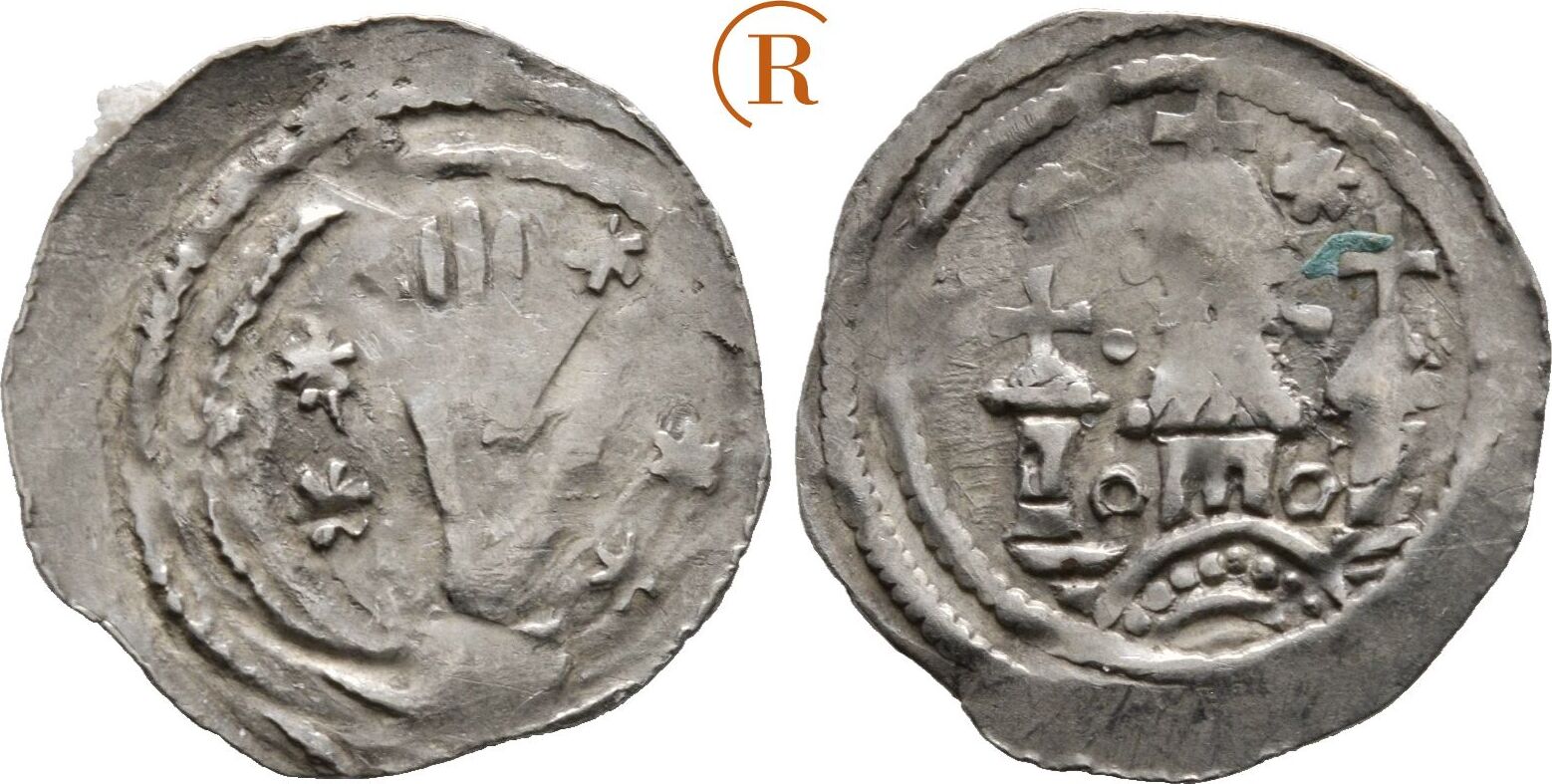 Salzburg Kurfürstentum: Pfennig. Laufen Adalbert II. von Böhmen, 1168 ...