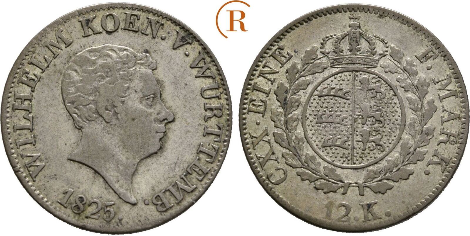 Württemberg: 12 Kreuzer 1825 Wilhelm I, 1816-1864: ss | MA-Shops