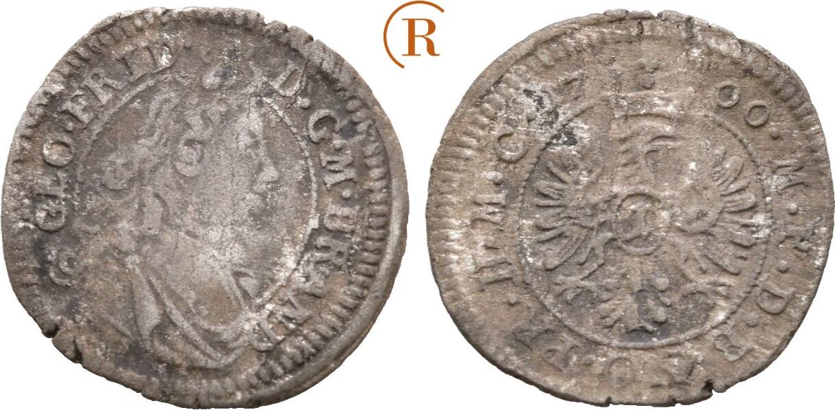 Brandenburg Ansbach: 1 Kreuzer Schwabach 1700 Georg Friedrich, 1692 ...