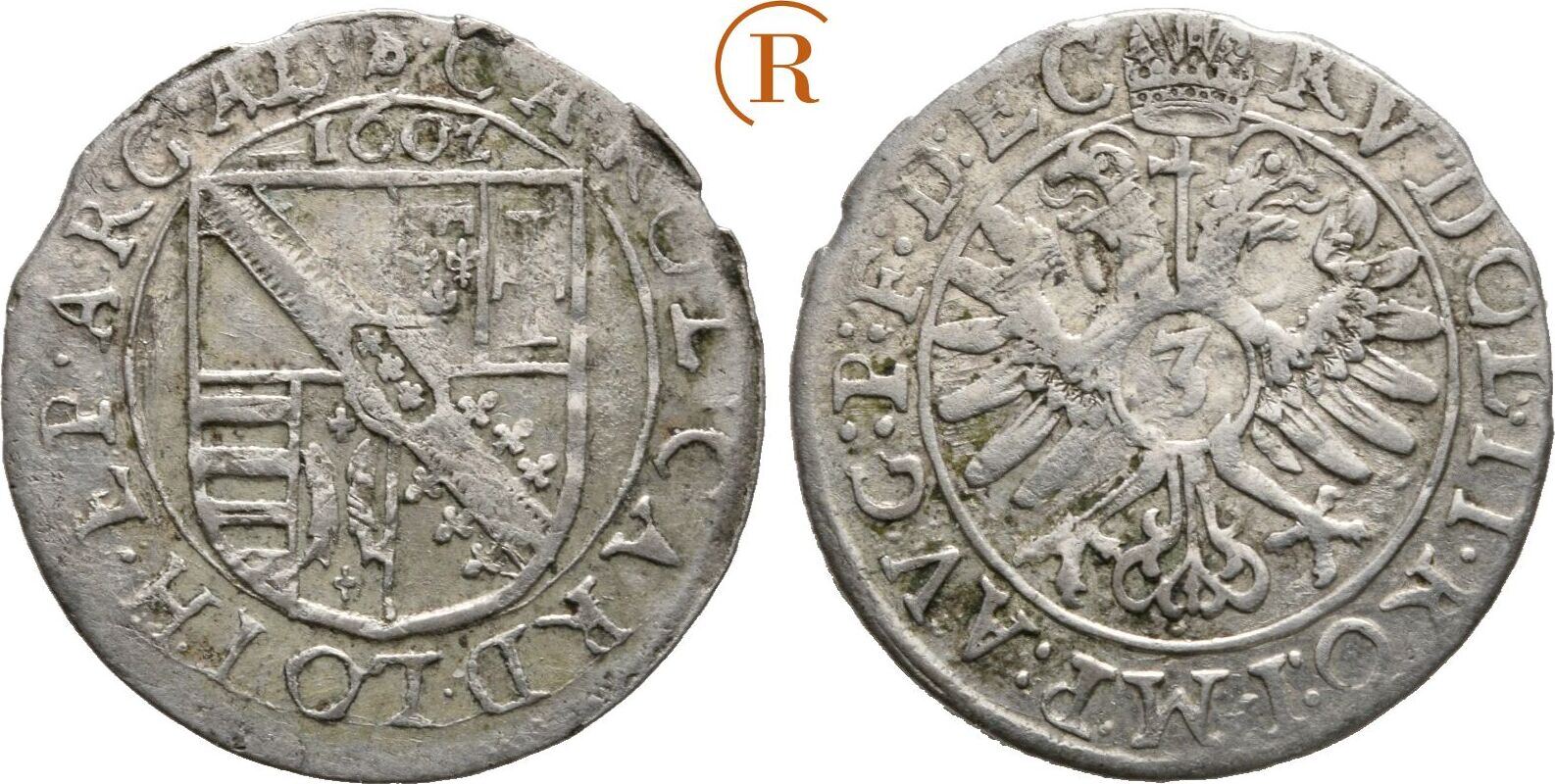 Strassburg Bistum: 3 Kreuzer Saverne 1602 Karl von Lothringen, 1593-1607: ss, selten !! | MA-Shops