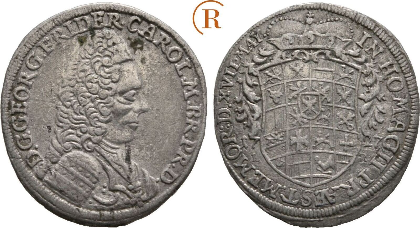 Brandenburg Bayreuth: Groschen Bayreuth, auf seine Huldigung 1727 L-R ...