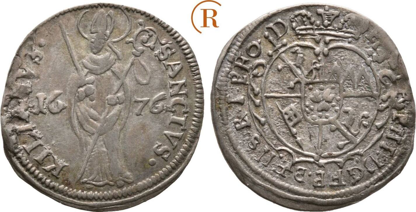Würzburg Bistum: Schilling 1676 Peter Philipp, 1675-1683: ss | MA-Shops
