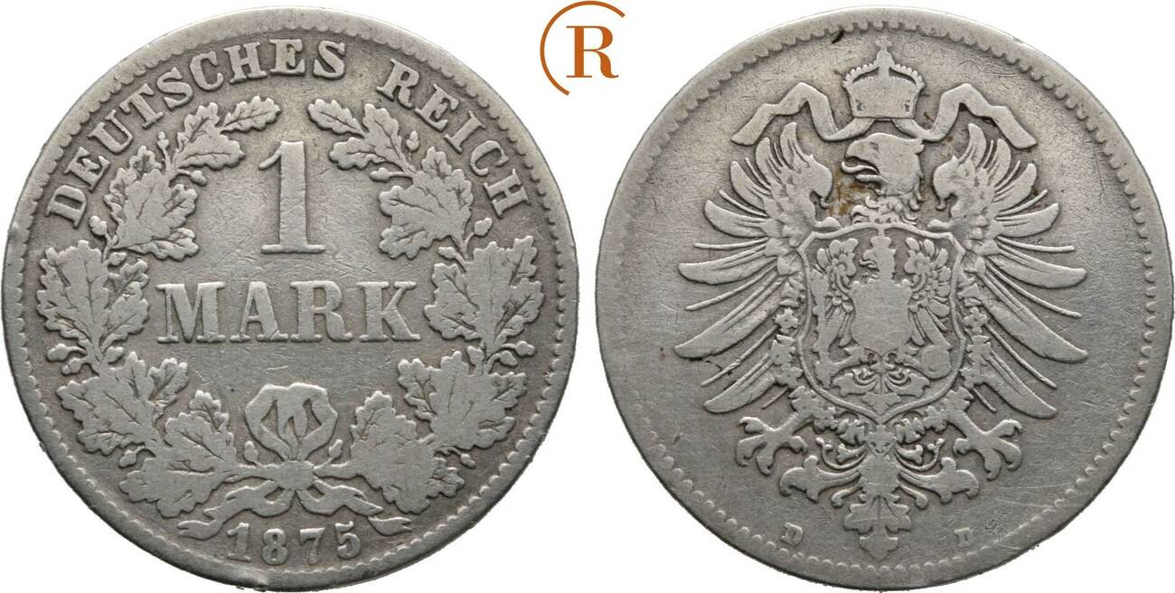 Kaiserreich: 1 Mark 1875 D s | MA-Shops
