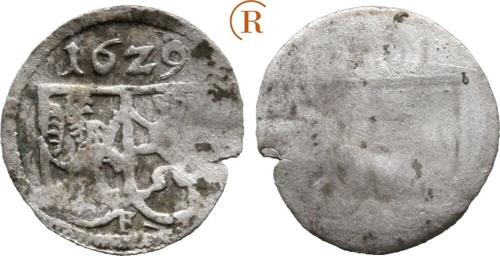 Bamberg: Einseitiger Pfennig Fürth 1623 F Johann Georg II. Fuchs von ...