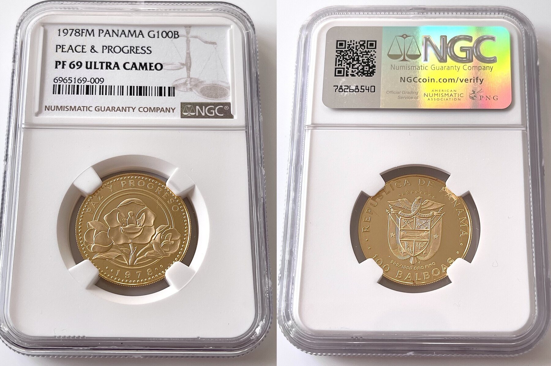 G100B 1978FM Panama – 1978 – 100 Balboas – Taubenorchidee NGC PF 69 ULTRA CAMEO | MA-Shops