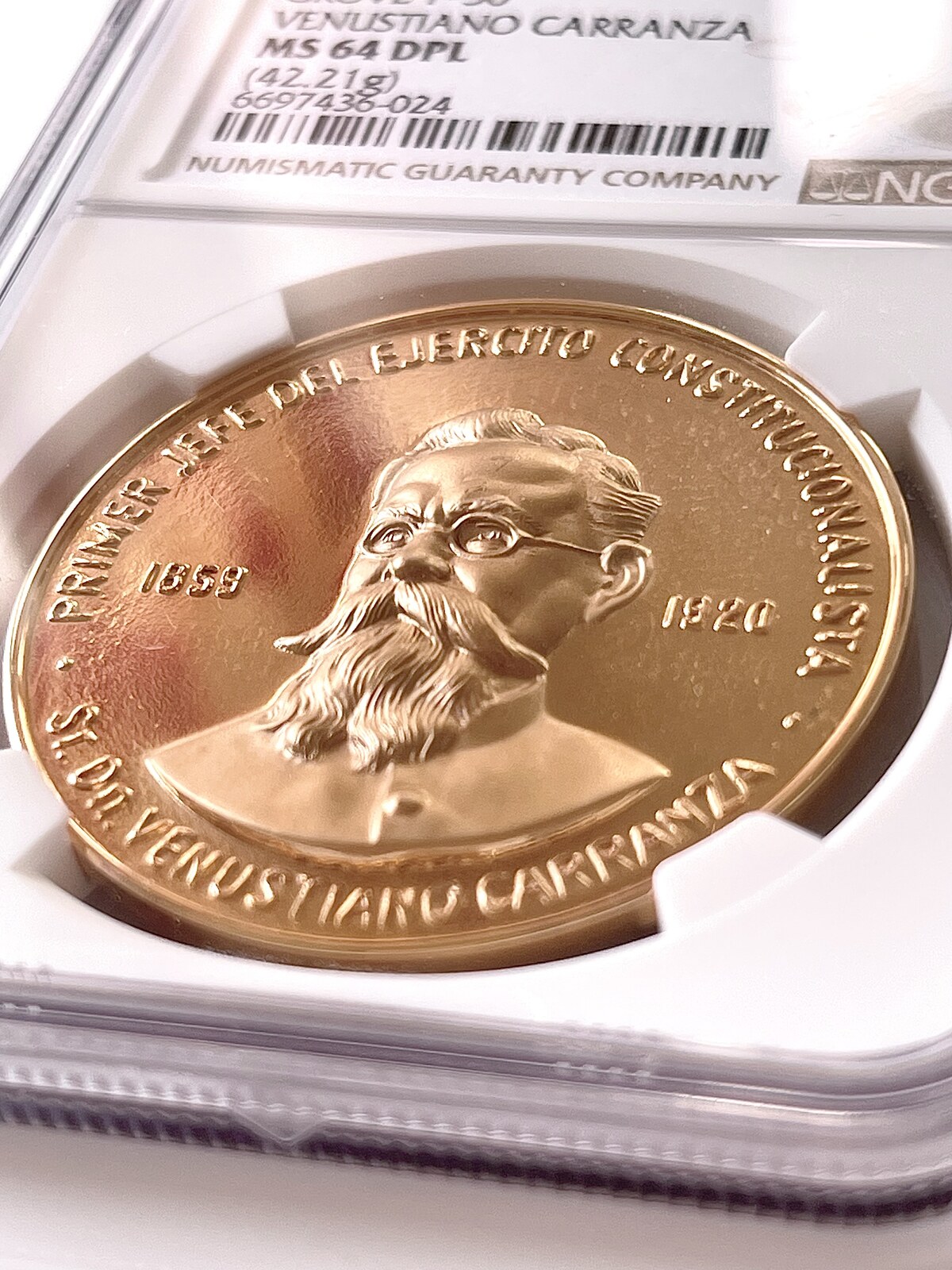 MEXICO GOLD Mexiko – 1963 – Venustiano Carranza – 50. Jahrestag des ...