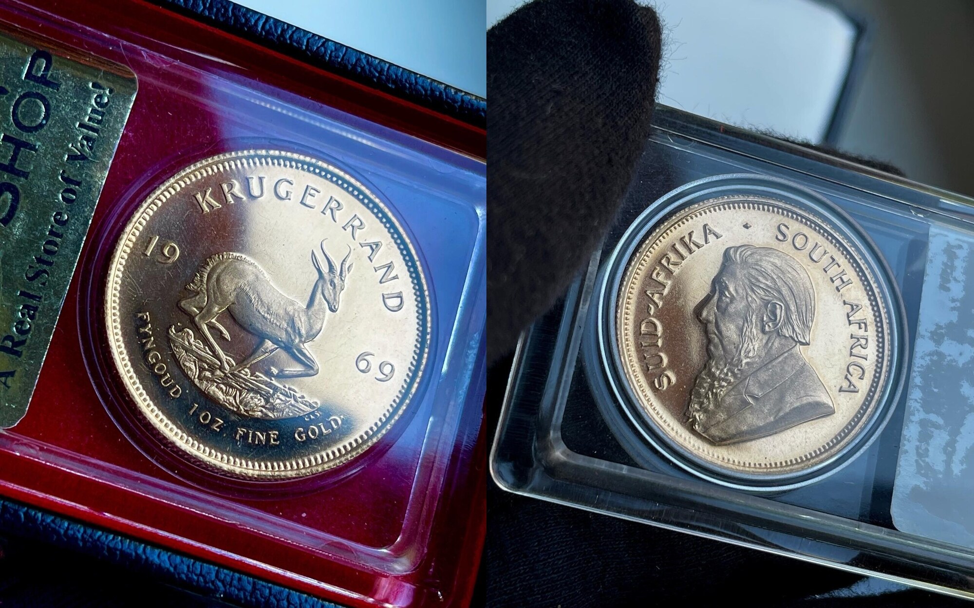 Südafrika KRand Krügerrand 1969 1 oz SAGCE Etui Goldmünze MS | MA-Shops