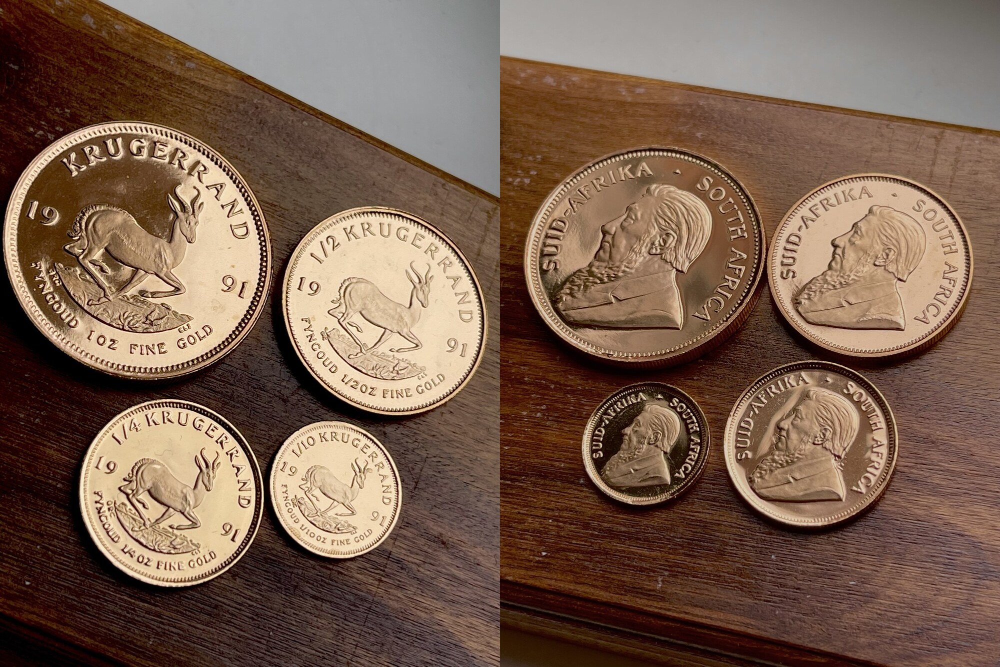 Südafrika KRand Krügerrand GRC Proof Set 1991 4 Münzen Gold | MA-Shops