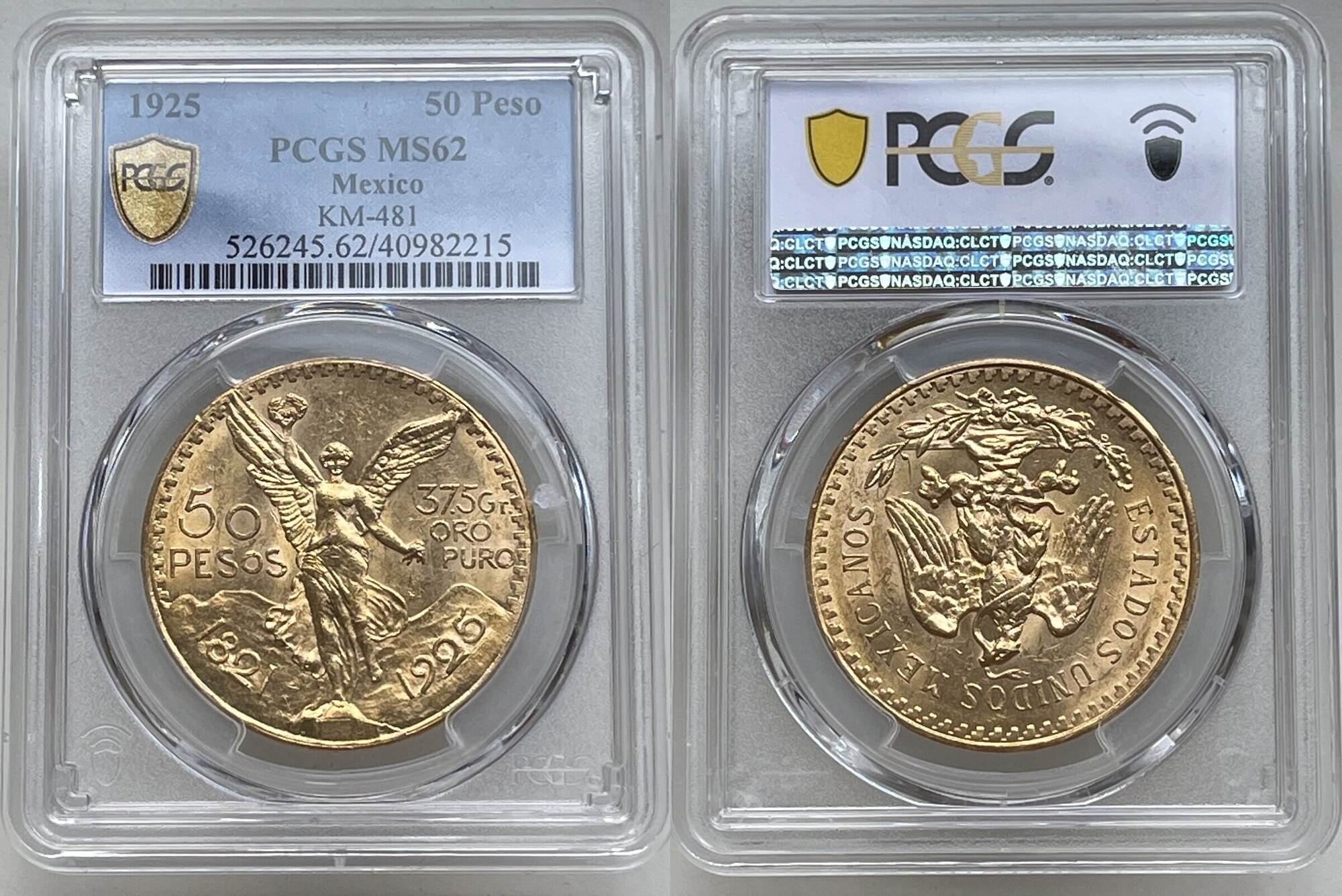Mexico Centenario 1925 Goldmünze 50 Pesos PCGS MS62 | MA-Shops
