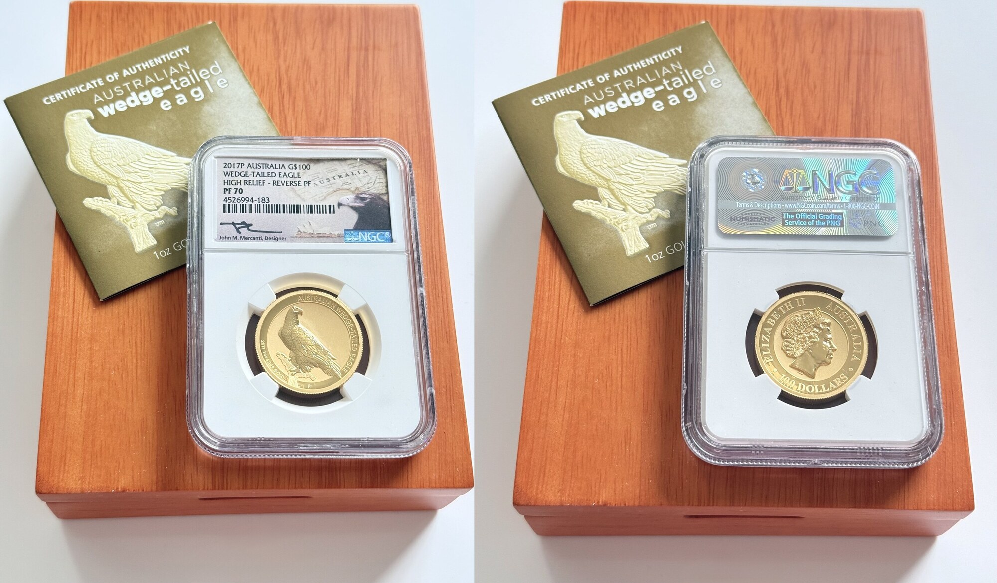 Australia G$100 2017P Australien – 2017 – 100 AUD – Wedge-Tailed Eagle ...