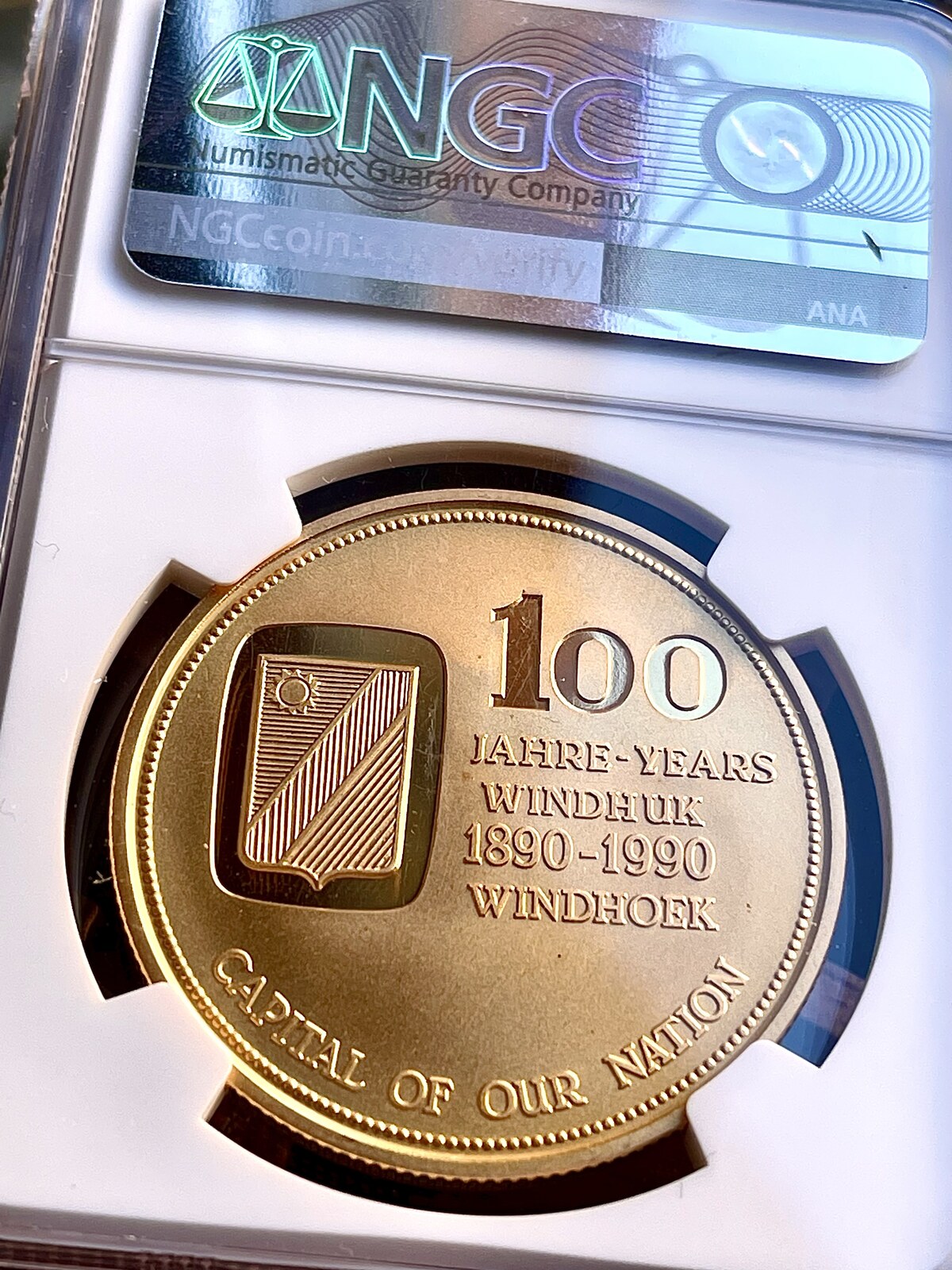 G.W.AFRICA GOLD Namibia – 100 Jahre Windhoek – 1990 NGC PF 69 ULTRA ...