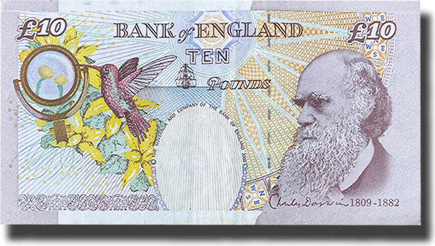 10 Pounds 2000-2016 England Banknote Queen Elizabeth II Charles Darwin ...