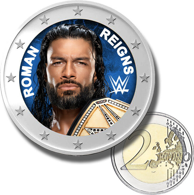2 Euro Coloured Coin Roman Reigns Uncirculated | MA-Shops