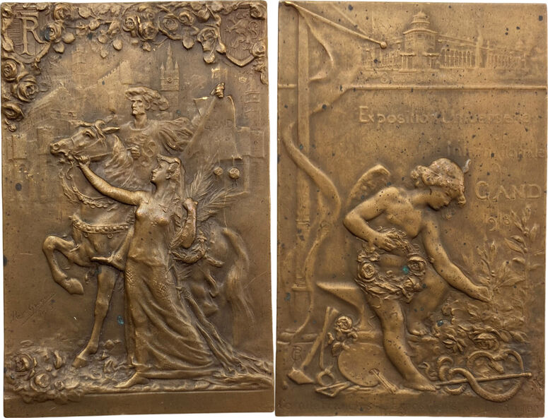 Medaillen, Jetons Médaille Exposition universelle de Gand par R. Grégoire 1913 | MA-Shops