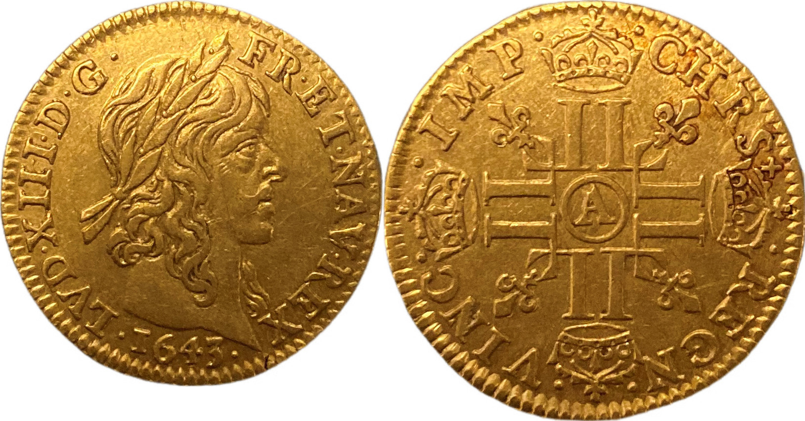 France Louis d'or 1643 Louis XIII (1610-1643) Demi- Paris | MA-Shops