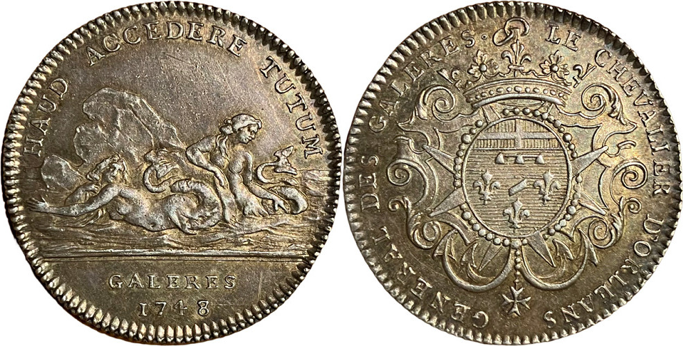 FR Jeton 1748 Galères royales Le Chevalier d'Orléans | MA-Shops