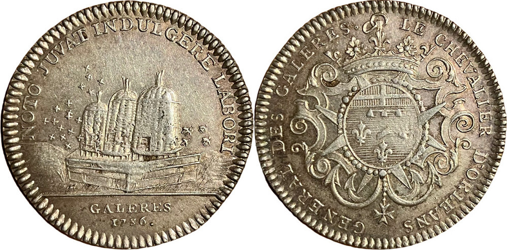 FR Jeton 1736 Galères royales Le Chevalier d'Orléans | MA-Shops