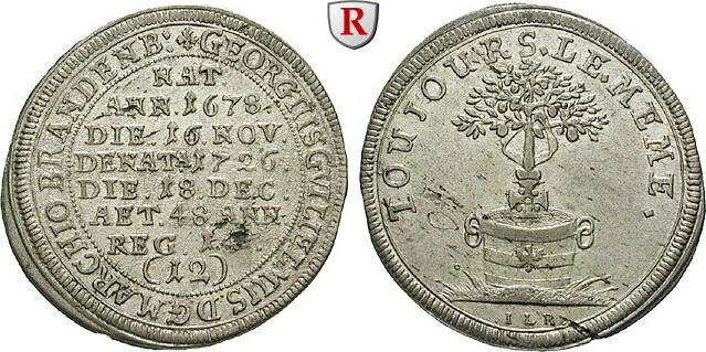 Brandenburg in Franken 1/12 Taler 1726 Brandenburg-Bayreuth, Georg ...