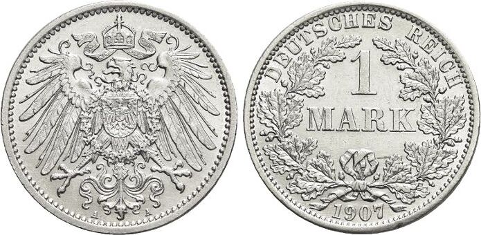 Deutsches Reich Mark 1907 A vorzüglich | MA-Shops