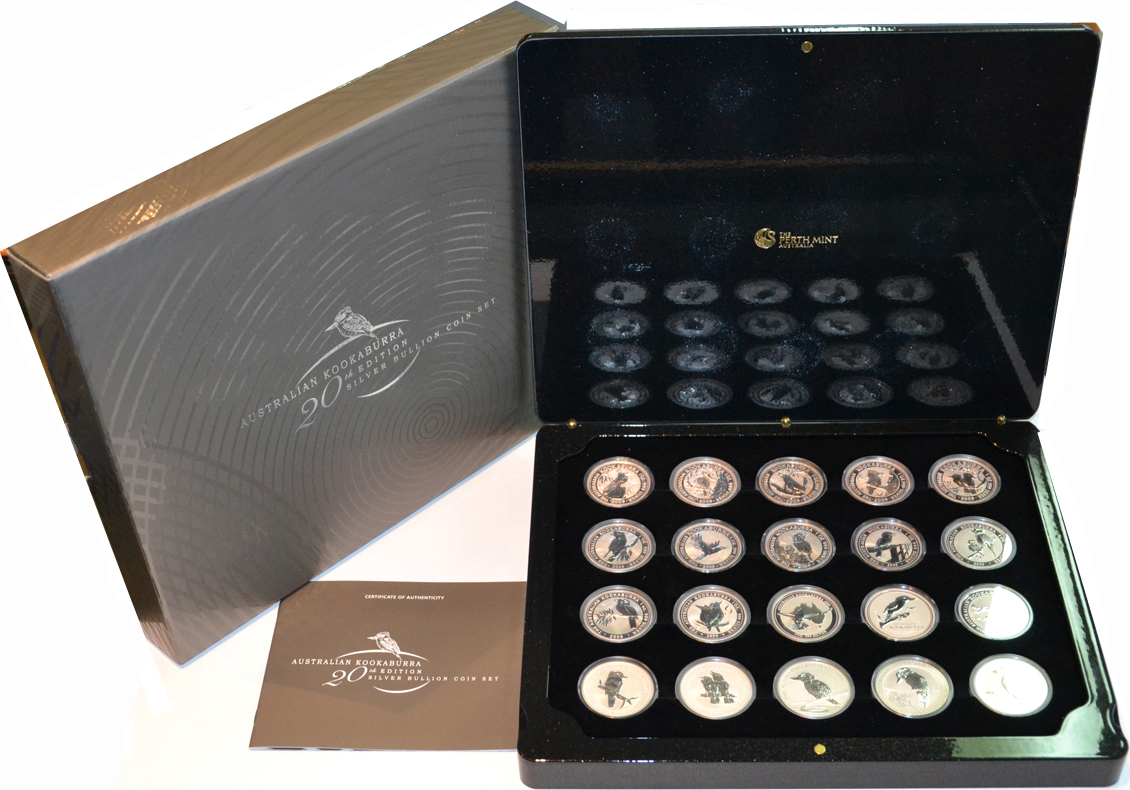 20 Dollar 1990-2009 Australian Kookaburra 20th Edition Silver Bullion ...