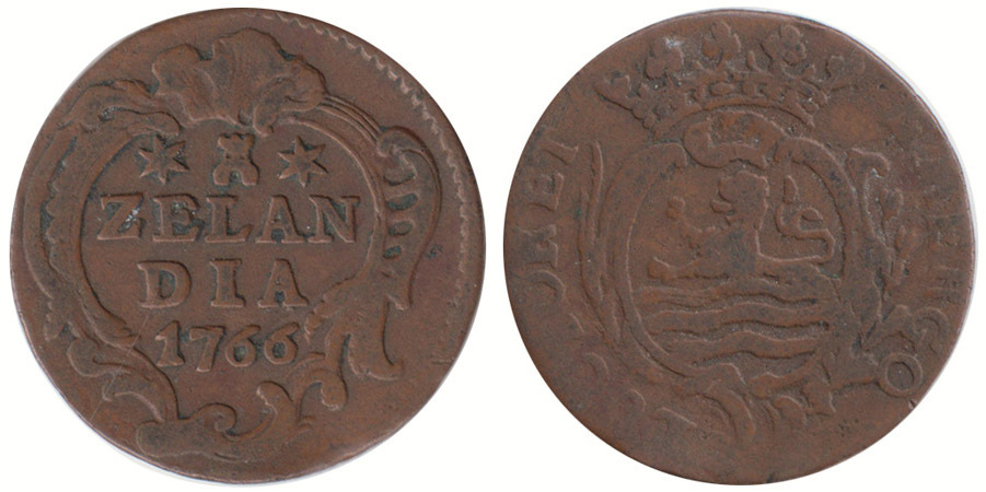 Nederland / Zeeland Duit 1766 Republiek 1581-1795 ss- | MA-Shops