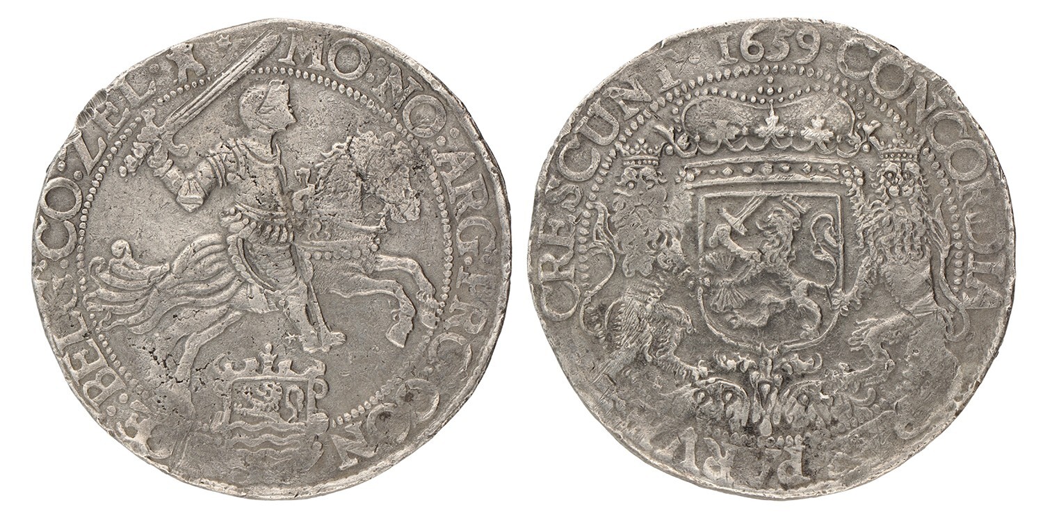 Nederland / Zeeland Zilveren Rijder / Ducaton 1659 Republiek 1581-1795 ...