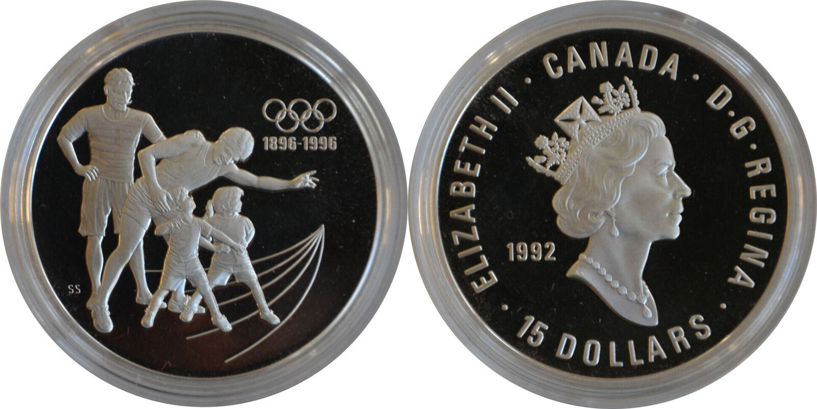 Canada 15 Dollar 1992 Olympics Proof in Capsule | MA-Shops