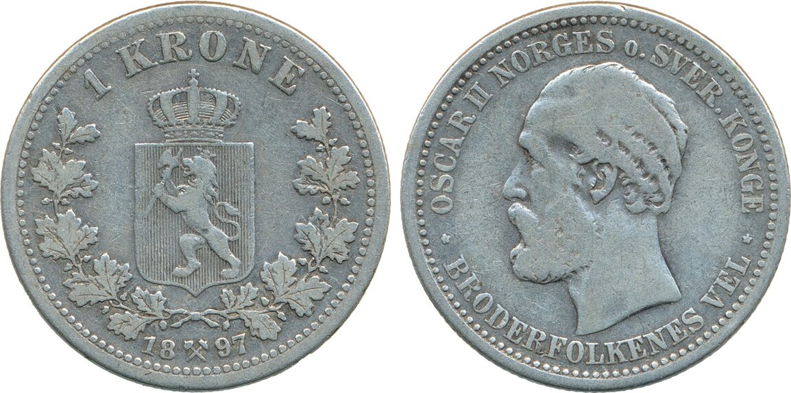 Mynter 1 Krone 1897 Kv 1 | MA-Shops